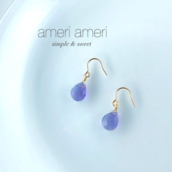 送料無料☆アメジストのイヤリング 14kgfワイヤー使用 イヤリング・ノンホールピアス ameri ameri 通販 9094632｜Creema(クリーマ)