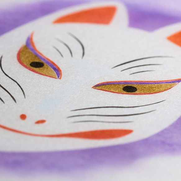 和紙ランプ「狐面」手描きLEDあんどん スタンドライト・テーブルランプ shinostore 通販｜Creema(クリーマ) 2370110