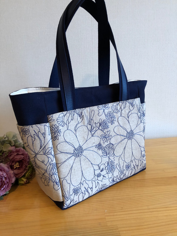 ハンプのトートバック 紺系 トートバッグ tumugi 通販 11515831｜Creema(クリーマ)