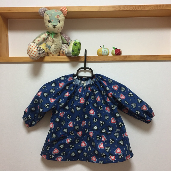 オーダー可＊スモック ハート♡バンダナ柄(受注製作) 子供服 plus＋hands 通販｜Creema(クリーマ) 2941767