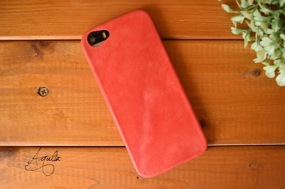 ※数量限定※ MAYAレザー iPhoneSE(第一世代) 一枚革スマホカバー iPhoneケース・カバー AQULIA 通販｜Creema ...