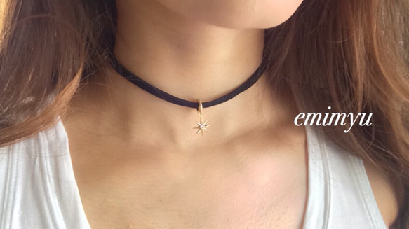 Leather Star Charm Choker ネックレス・ペンダント emimyu 通販 2304256｜Creema(クリーマ)