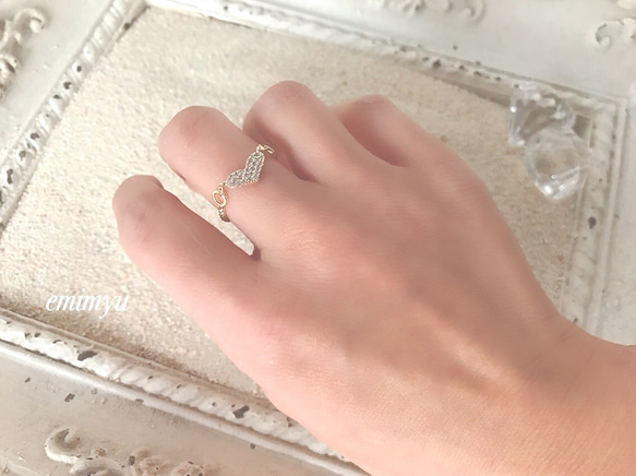 限定販売！Heart Zirconia Gold Ring 指輪・リング emimyu 通販 5257465｜Creema(クリーマ)