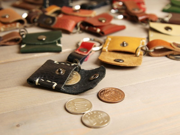 本革 手縫い ミニコインケース キーホルダー2個セット ハンドメイド 09 小銭入れ・コインケース TARUKAN 通販 8139097 ...