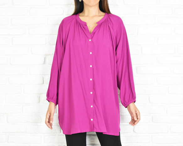 再販 スキッパーボタンシャツ ＜マゼンタ＞ シャツ bluewaters 通販 12712956｜Creema(クリーマ)