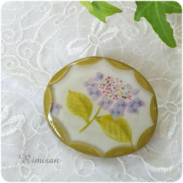 FLOWERS BROOCH「 ケンキョ 」（ガクアジサイ） ブローチ Rimisan 通販 5512138｜Creema(クリーマ)