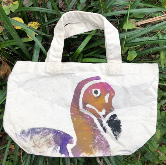 ドードーのミニトート 紫系 1点もの トートバッグ Sakano Mako 通販 6395630｜Creema(クリーマ)