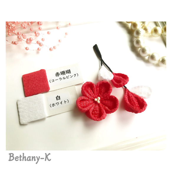 受注≪可愛すぎる下がり単品≫赤珊瑚 白色のつまみ細工 BETHANY- K_ベサニK製作所 ベビー服 BETHANY-K 通販 ...