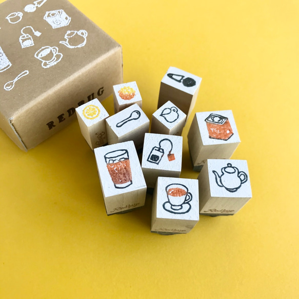 紅茶マニアの消しゴムはんこセット はんこ・スタンプ Redbug 通販｜Creema(クリーマ) 3915800