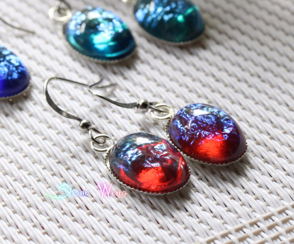 龍の息吹 ドラゴンブレスシンプルピアス☆レッド ピアス（フック・チェーン） 【癒アクセサリー工房】Sham Wing 通販 4282003 ...