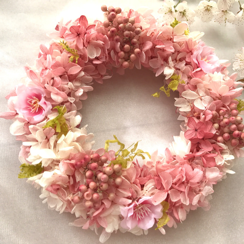 さくらリース*春の訪れ* プリザーブドフラワー 花*花 通販 さくらリース*春の訪れ* プリザーブドフラワー 花*花 通販