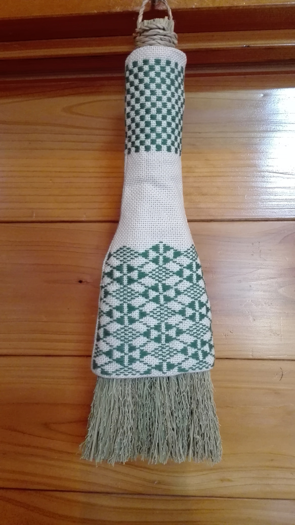 こぎん刺し ほうきカバー〖グリーン〗 その他インテリア雑貨 つくりて藍 & tree cotton 通販 1945345｜Creema(クリーマ)