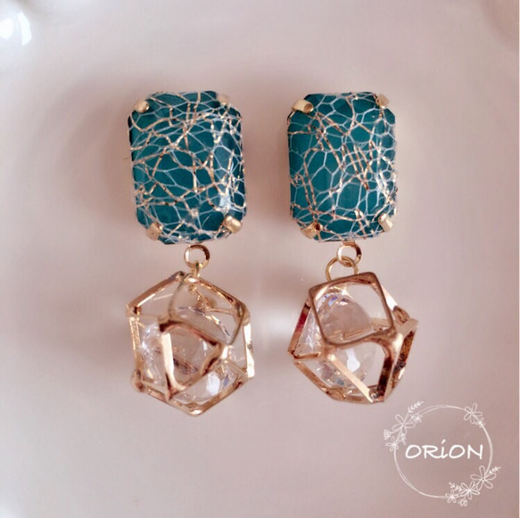 フランスアンティークパーツのピアス、イヤリング ピアス（スタッド・一粒） ORiON 通販 3347225｜Creema(クリーマ)