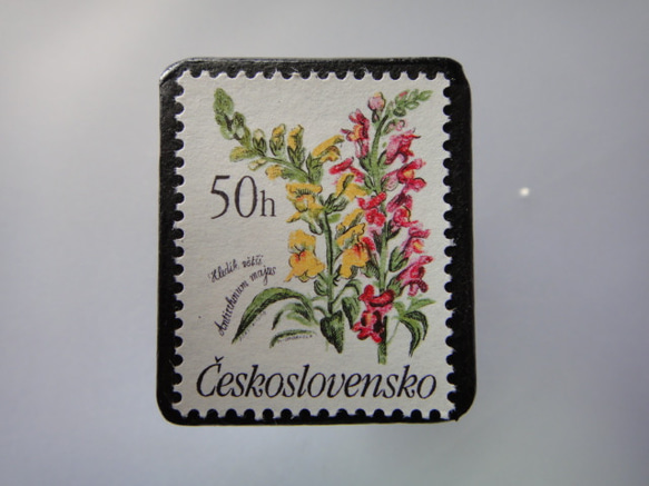チェコスロバキア 切手ブローチ3638 ブローチ Yukio TANZAWA 通販 5625711｜Creema(クリーマ)