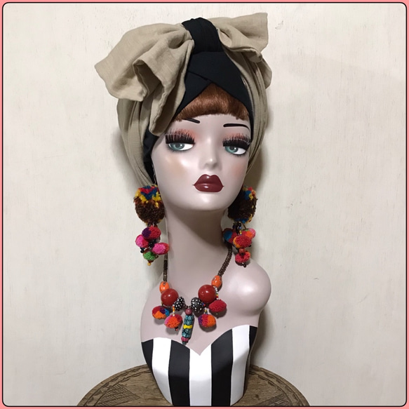 新作 着せ替えヘアターバン ぽっこりターバン×帯リボンセット ヘアバンド ヘアバンド・ターバン kimika.turbanshop 通販 ...