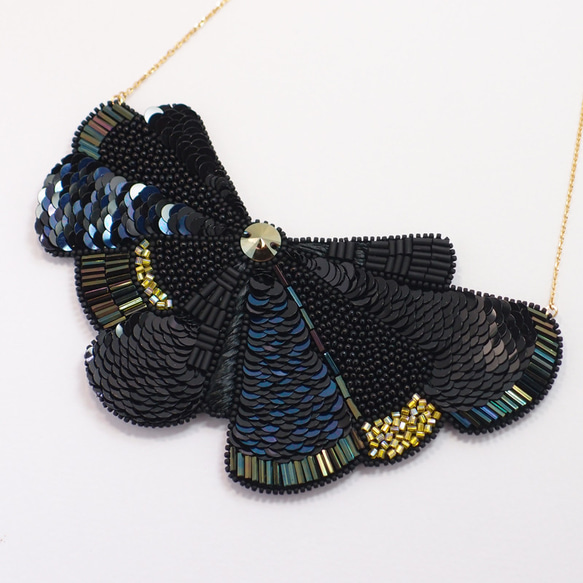 SHAO / Bow Tie Embroidery Necklace / Blue Black ネックレス・ペンダント SHAO 通販 ...