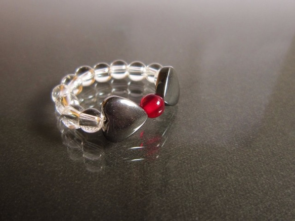 Black Ribbon Ring 指輪・リング Rainbow Stone 通販｜Creema(クリーマ) 3122605