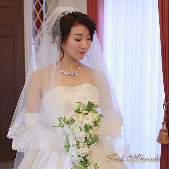 ウエディングベール ロングベール 3mロング【花の妖精】 その他 ウエディングベール ロングベール 3mロング【花の妖精】 その他