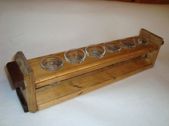 アンティーク仕様 木製6連グラススタンド グラス付です。 その他インテリア雑貨 quiltlodge 通販 1332651｜Creema(クリーマ)