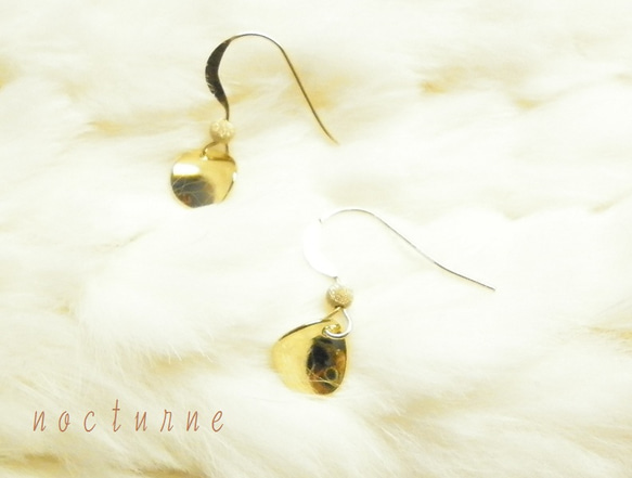 14kgf～gold・plateピアス ピアス（フック・チェーン） nocturne 通販｜Creema(クリーマ)