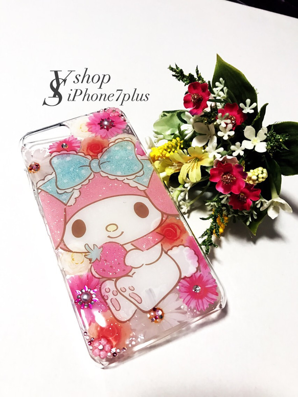 iPhone7plus 押し花風 サンリオ マイメロディ＊ iPhoneケース・カバー CoCo.＊夏SALE &オーダー受付中 通販 ...