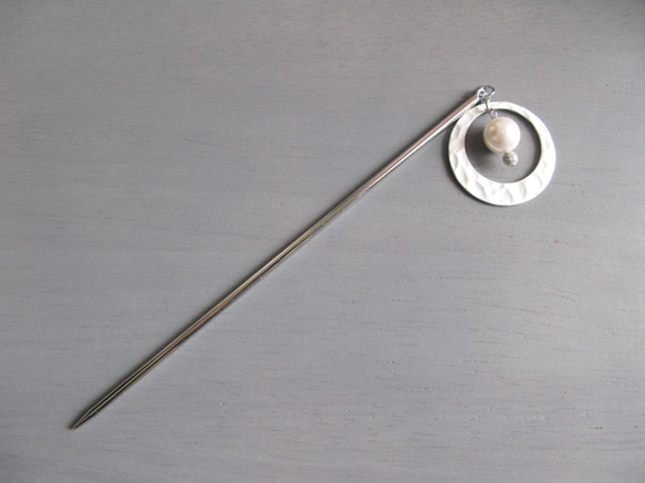 かんざし 惑星/パール×シルバー かんざし HARU-YA Accessories 通販 4300936｜Creema(クリーマ)