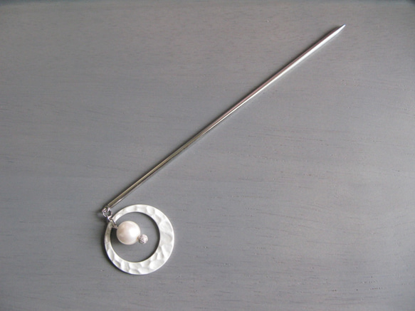 かんざし 惑星/パール×シルバー かんざし HARU-YA Accessories 通販 4300936｜Creema(クリーマ)