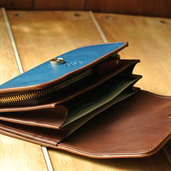 受注製作 漁師の嫁財布 青＆チョコ 長財布 Romance Station 通販｜Creema(クリーマ) 2680418