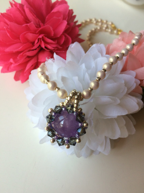 アメジストのネックレス ネックレス・ペンダント Yuka.baco 通販｜Creema(クリーマ) 3003353