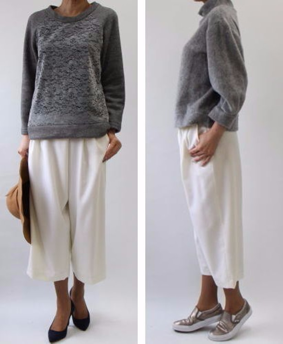 型紙 ラップ風タックワイドパンツ（裏地） 型紙 布と型紙のお店 クルール 通販 3433525｜Creema(クリーマ)