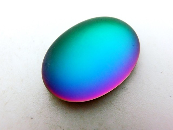 ~再再販~＜2個＞18×13mm フロストグラスカボション（ヘリオトロープ）グリーン系 ビーズ JollyJewel creema店 通販 ...