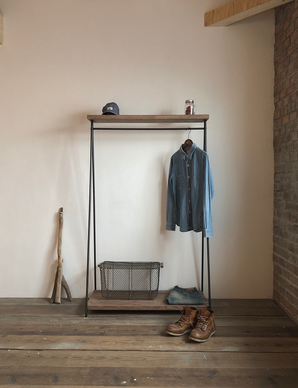 数量限定 MH4 ハンガーラック アイアン 古材 インダストリアル シンプル アイアン家具 ディスプレイラック 新生活 ハンガーラック ...