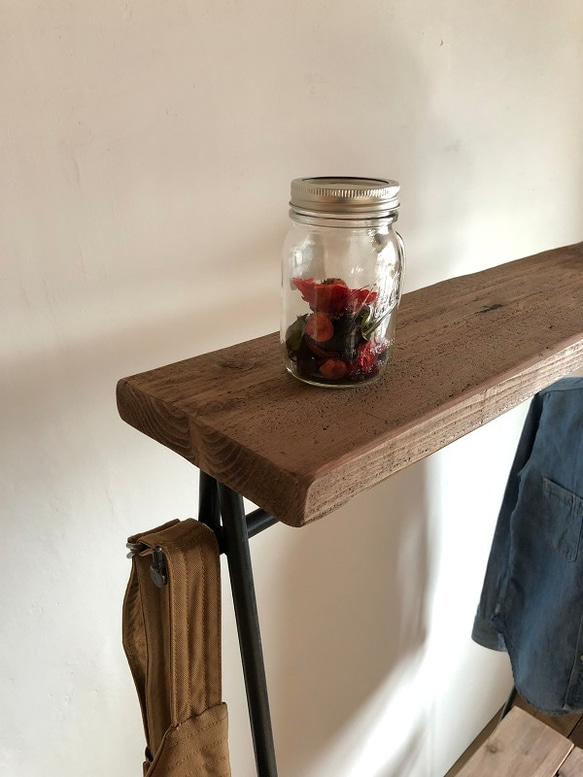 数量限定 2D-MN / 2段棚 ハンガーラック アイアン インダストリアル 古材 収納棚 ディスプレイラック 新生活 ハンガーラック ...