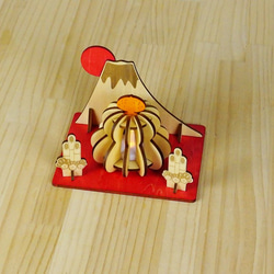 「富士山と門松と鏡餅」木製ミニランプ スタンドライト・テーブルランプ minow plus（ミノープラス） 通販 12673860 ...
