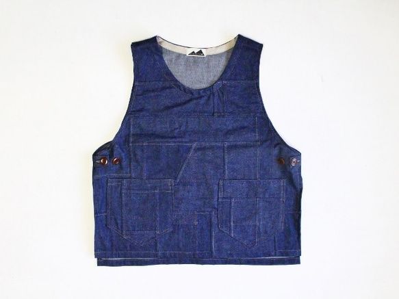 DENIM POJAGI APRONVEST No.3 ベスト（メンズ） MMM MADE 通販 12395323｜Creema(クリーマ)