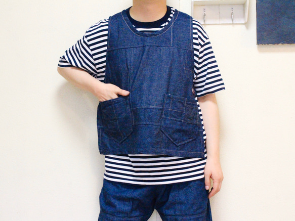DENIM POJAGI APRONVEST No.1 ベスト（メンズ） MMM MADE 通販 12430266｜Creema(クリーマ)