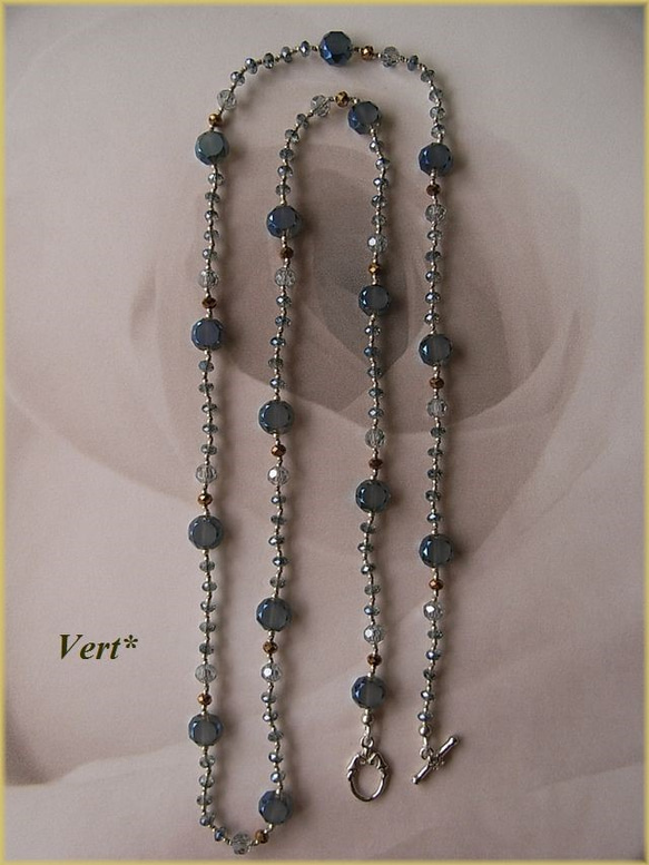 ブルーフロストコインカットグラスグリフィンロングネックレス【シルバー】 ネックレス・ペンダント Vert*《ｳﾞｪｰﾙ》 通販 1273057 ...