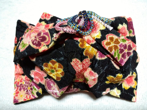 着物帯結び型綸子ちりめんバレッタ；浮舟結び バレッタ おびるん 通販｜Creema(クリーマ) 2890233