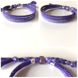 《再販》バイオレットグラデーションミサンガブレスレット ブレスレット Mama 通販 5034486｜Creema(クリーマ)