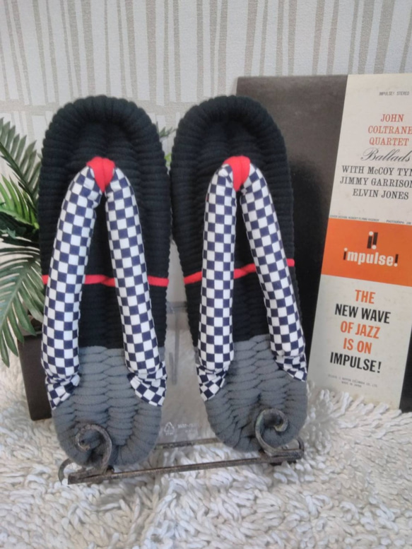 ＊布ぞうり Lサイズ（24センチ）サンダル 市松模様 スリッパ・ルームシューズ nodeq 通販 12580195｜Creema(クリーマ)