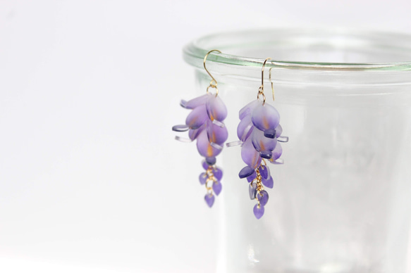 藤の花/ピアス ピアス（フック・チェーン） SUNNY SIDE 通販 8136087｜Creema(クリーマ)