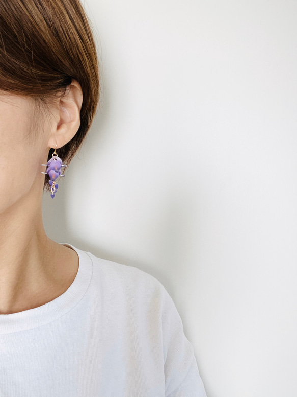 藤の花/ピアス ピアス（フック・チェーン） SUNNY SIDE 通販 8136087｜Creema(クリーマ)