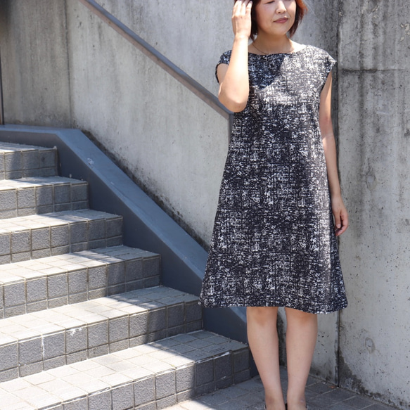 ツィードプリントIラインワンピース（Mサイズ） ワンピース couture SoaR 通販 12160306｜Creema(クリーマ)