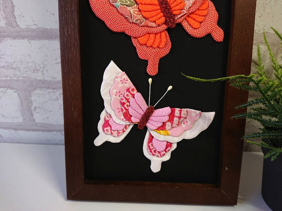 秋の蝶 アゲハ蝶 ちりめん押し絵フレーム タペストリー・壁掛け 夢さき 通販 12719356｜Creema(クリーマ)