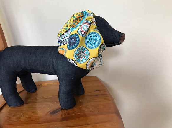 わんこスヌード 東欧柄 イエロー おもちゃ・ペット小物 Pinospi 通販｜Creema(クリーマ)