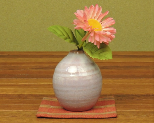 手作り陶器花瓶 クリーム色と茶色のグラデーション[新品•未使用 手作り陶器花瓶 クリーム色と茶色のグラデーション[新品•未使用