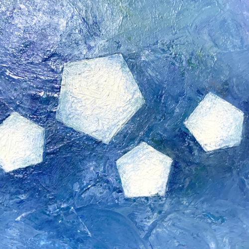 原画 油絵 一瞬のきらり 光のアート 抽象画 F0号 ブルー モダン 原画 油絵 一瞬のきらり 光のアート 抽象画 F0号 ブルー モダン
