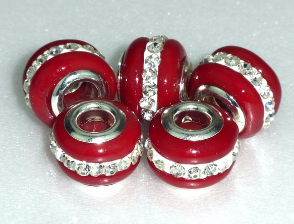 ガラス玉 5個 13.5㎜ /ストーン/ロンデル ビーズ/エンジ/とんぼ玉/RS17 とんぼ玉 とんぼ玉 R2M りずむ 通販 3014711 ...