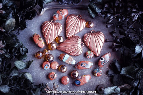 ★2種ビーズ＆CCBチャーム入アソート茶Mix(10aso6) ビーズ PIGEONEAR 通販 12713947｜Creema(クリーマ)