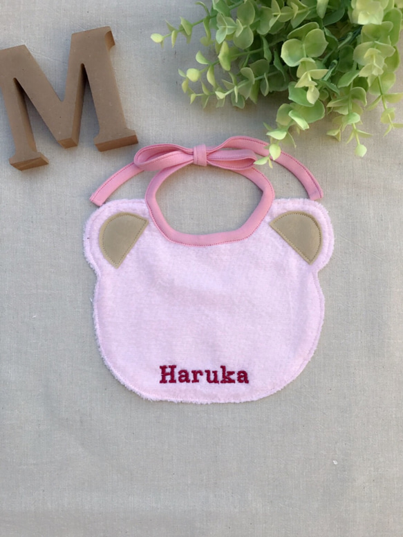 【お名前刺繍入り】くまさんスタイ スタイ・よだれかけ monchou_made 通販｜Creema(クリーマ) 3000598
